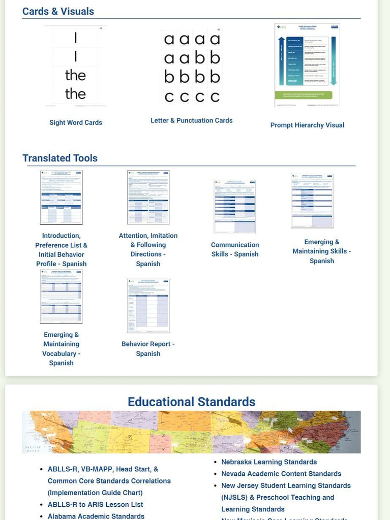 Language Builder ARIS Autism Curriculum Resource Hub Subscription ...