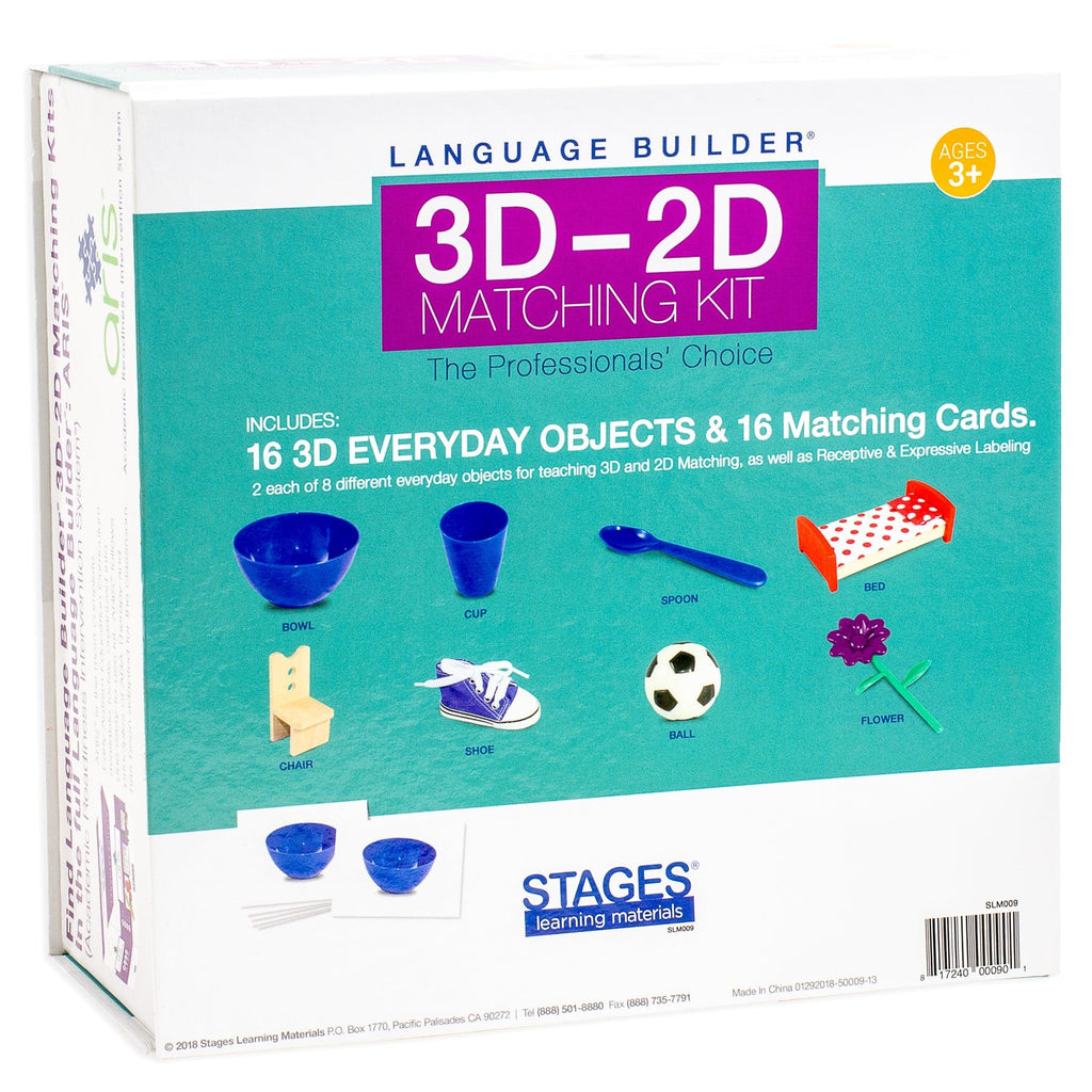 Language Builder 3D - 2D Everyday Objects Matching Kit for ABA & Autism ...