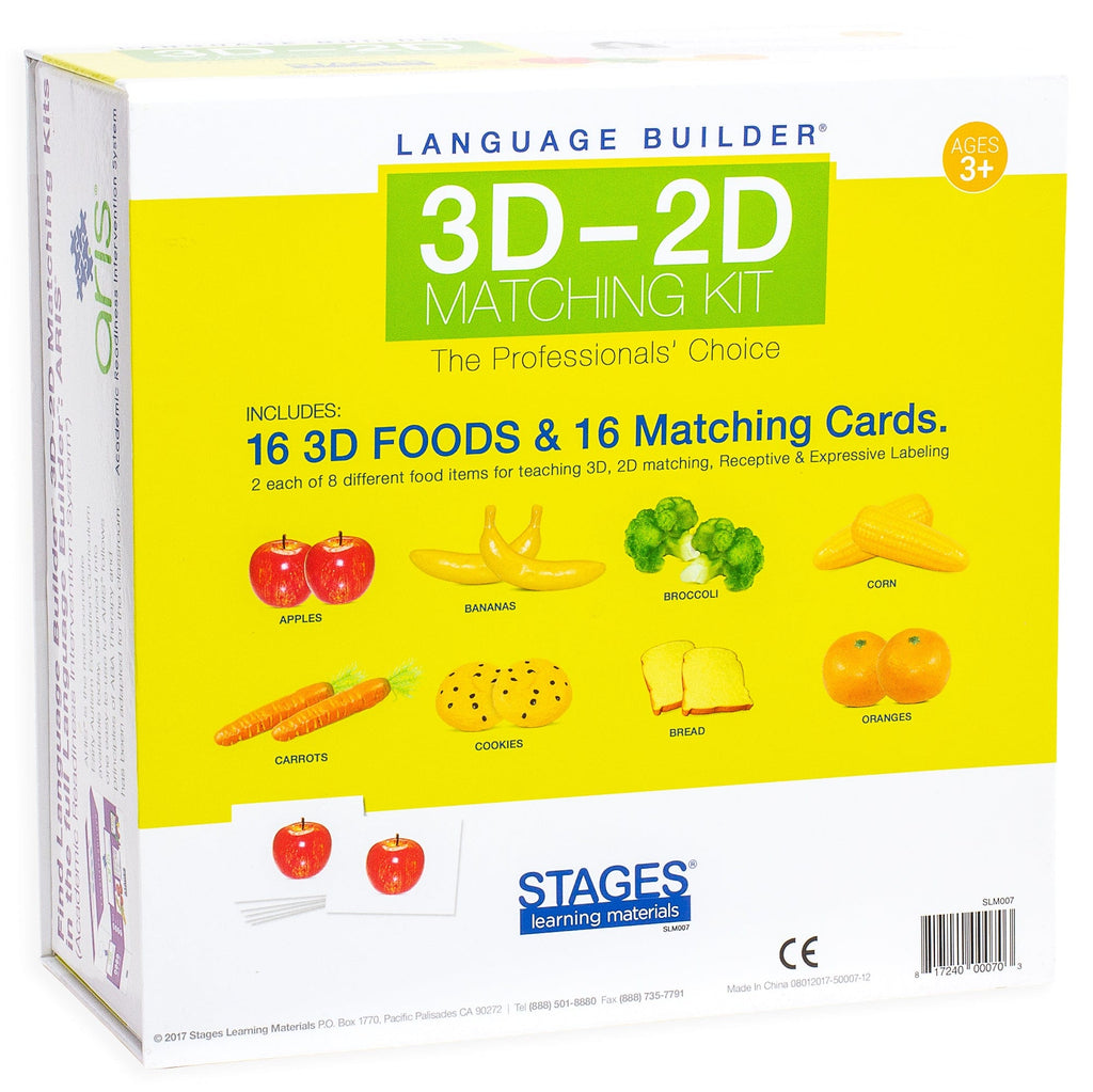 Language Builder 3D - 2D Food Matching Kit for ABA & Autism Education ...
