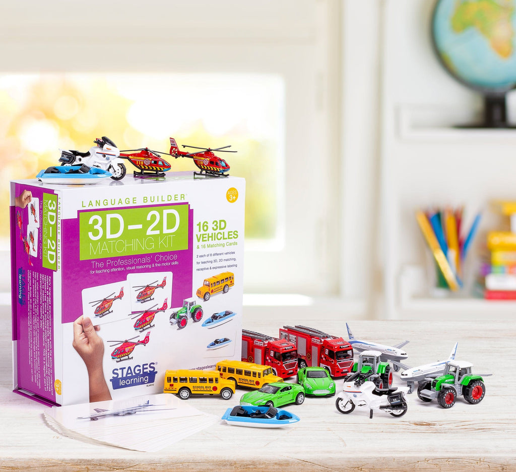 Language Builder 3D-2D Matching kits - Set of 4 – Stages Learning Materials