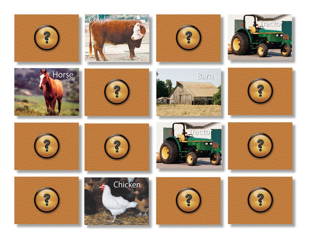 On The Farm Memory Game – Stages Learning Materials