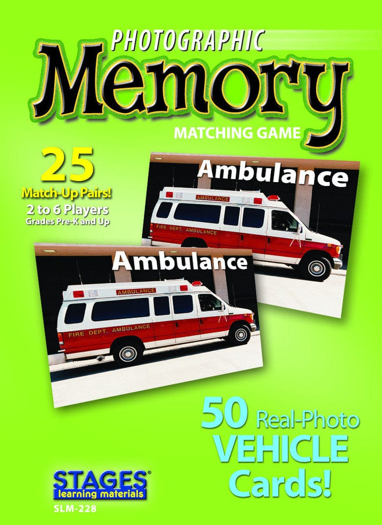 Vehicles Memory Game – Stages Learning Materials